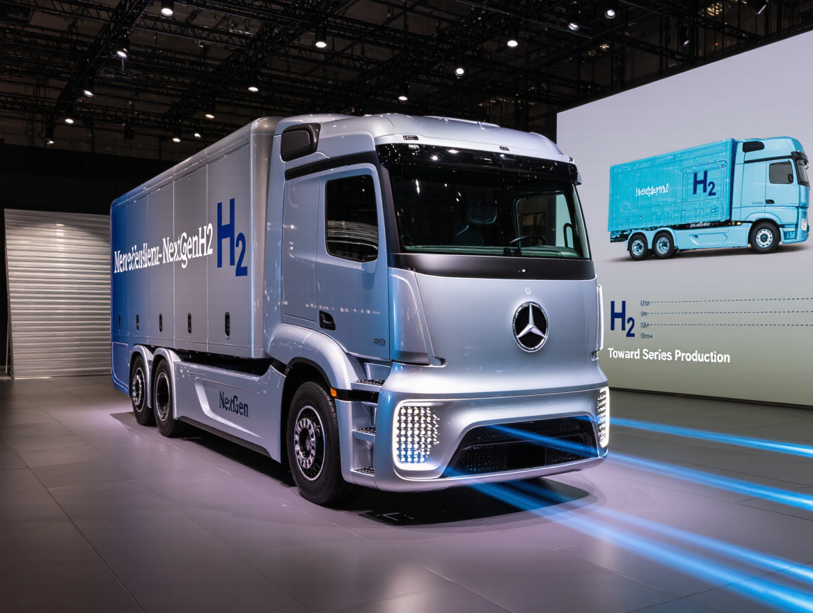 Mercedes‑Benz NextGenH2: hydrogen truck readied for late‑2026 small ...